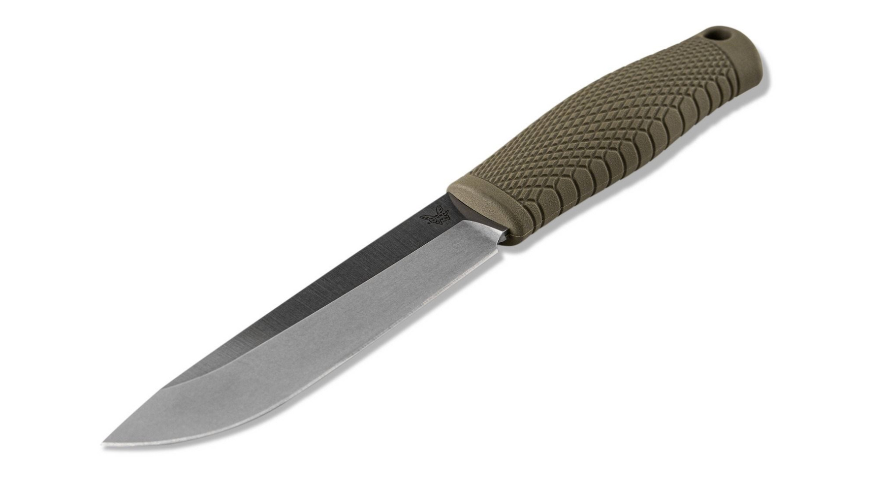 Benchmade 202 Leuku Knife Fixed Blade Ranger Green Santoprene Handle ...