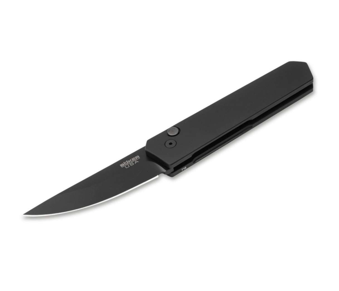 Boker Knives 01BO255 Kwaiken Small Auto Black Handle Knife with Black ...