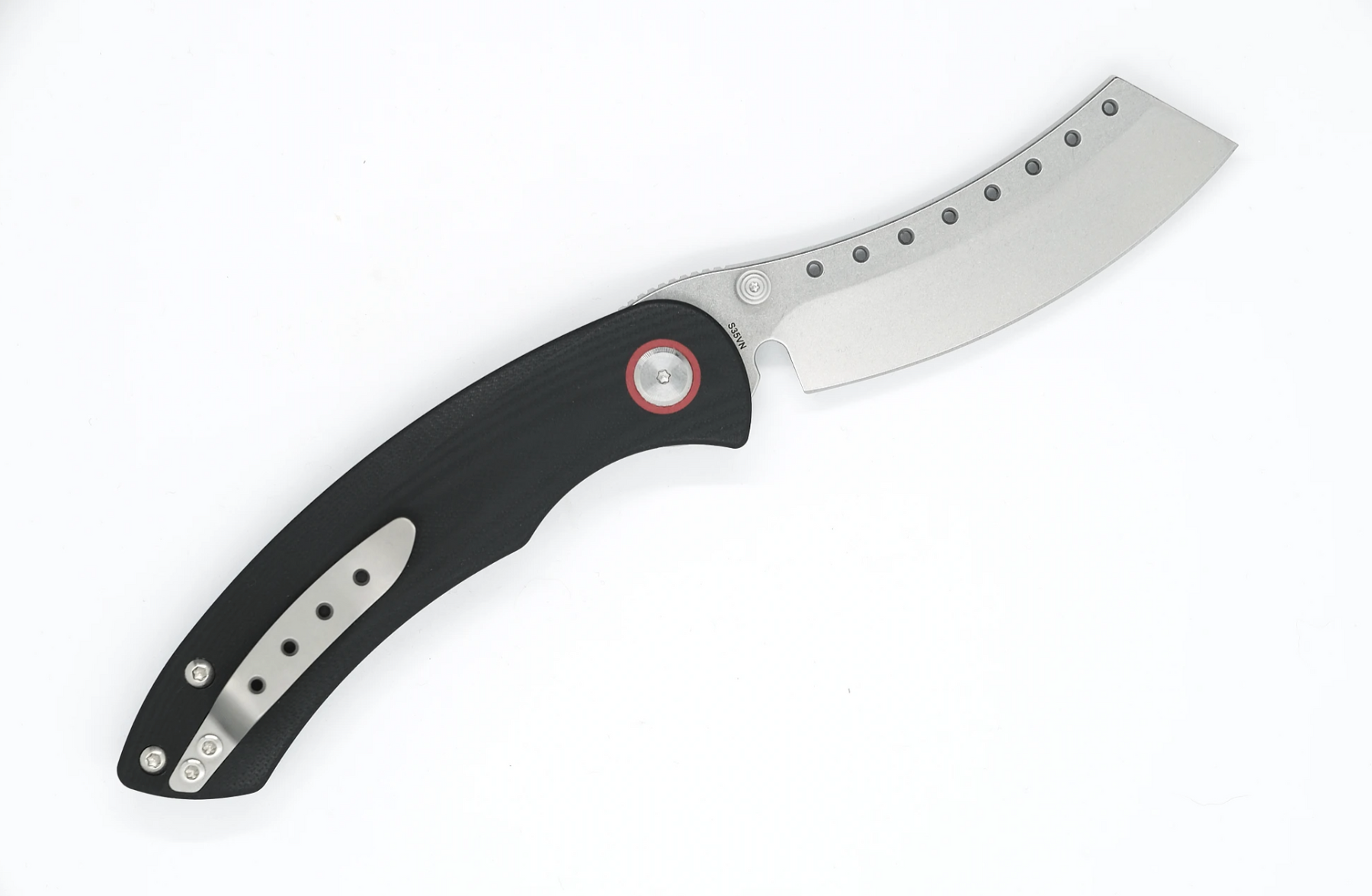 Red Horse Knife Works Hell Razor P Series with Black G10 Handles/ Sati ...